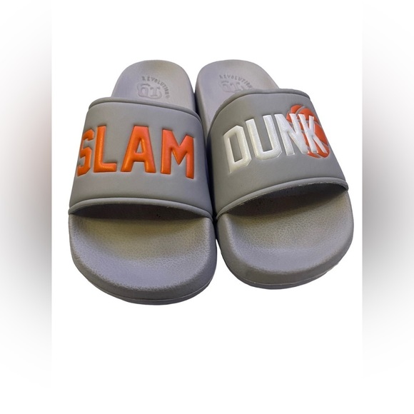 Shoes | Boys Size 1112 Gray Slam Dunk Slides | Poshmark